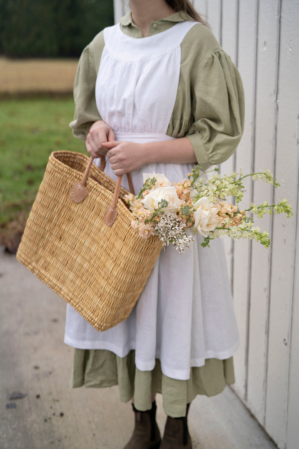 Marmee linen Pinafore – LittleWomenAtelier