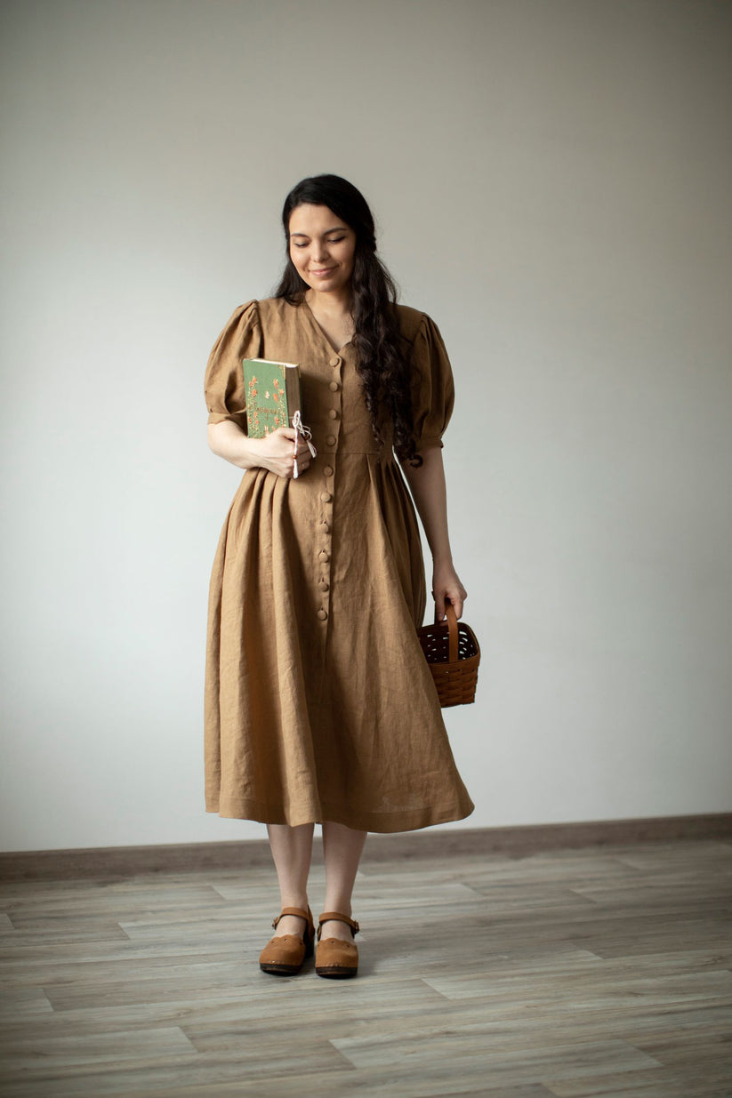 Cottagecore linen Dress – LittleWomenAtelier