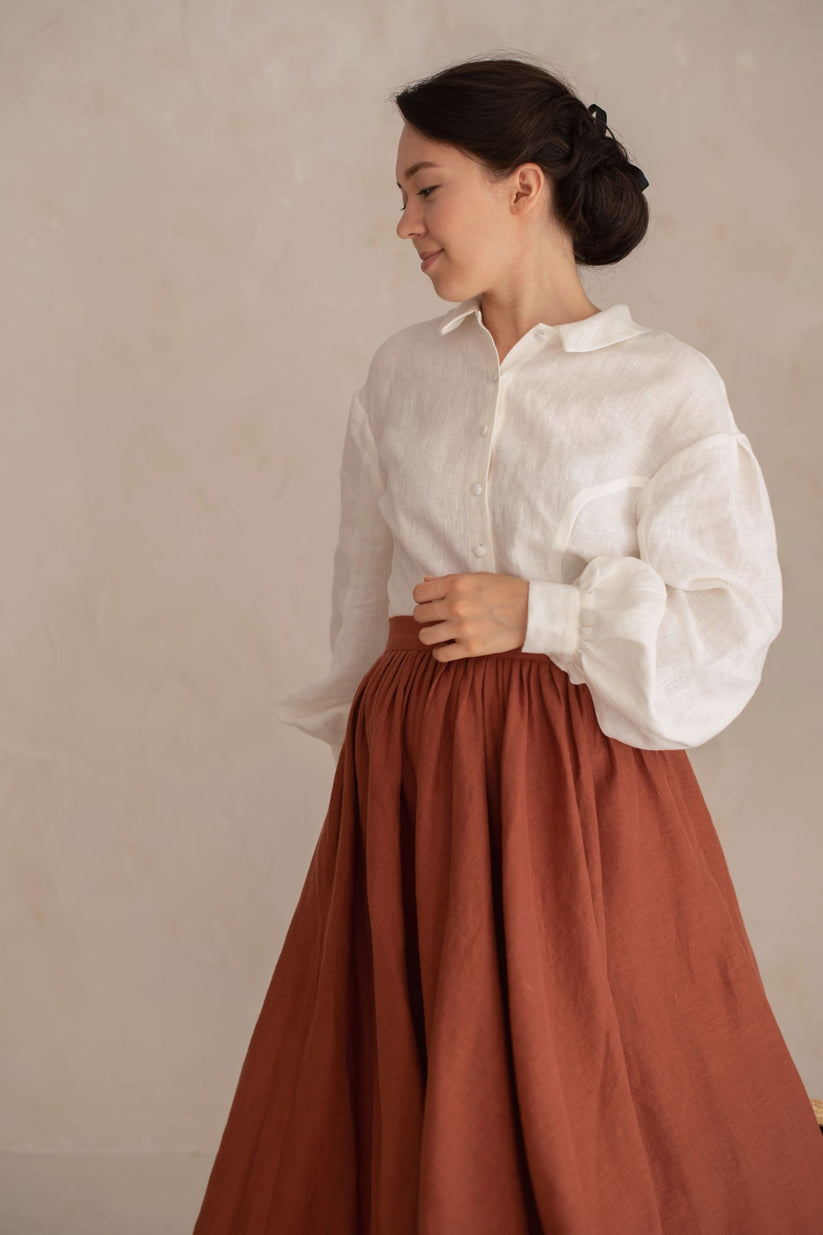 Meg Linen Blouse – LittleWomenAtelier